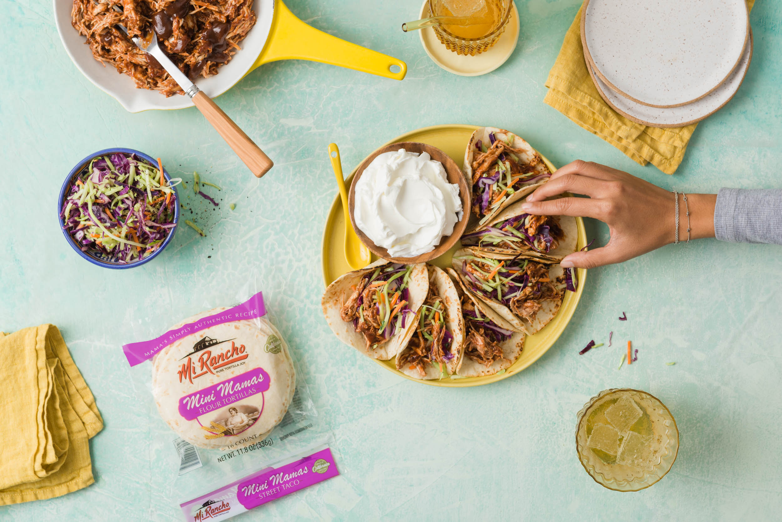 Slow-cooker BBQ Chicken Tacos with Broccoli Slaw Recipe | Mi Rancho ...