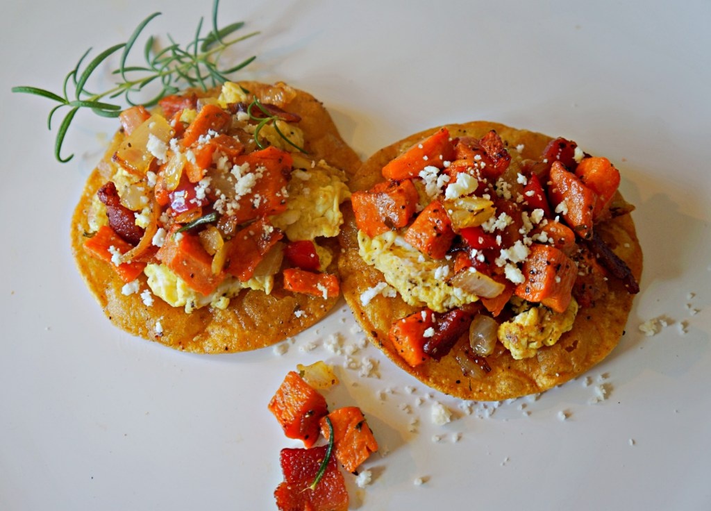 Sweet Potato Bacon Tostadas Recipe | Mi Rancho®: Pure Tortilla Joy