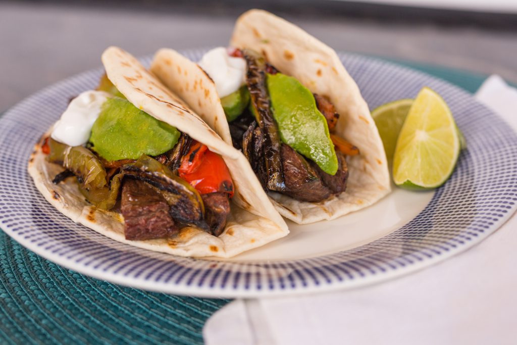 Carne Asada and Charred Vegetable Tacos Recipe | Mi Rancho®: Pure ...